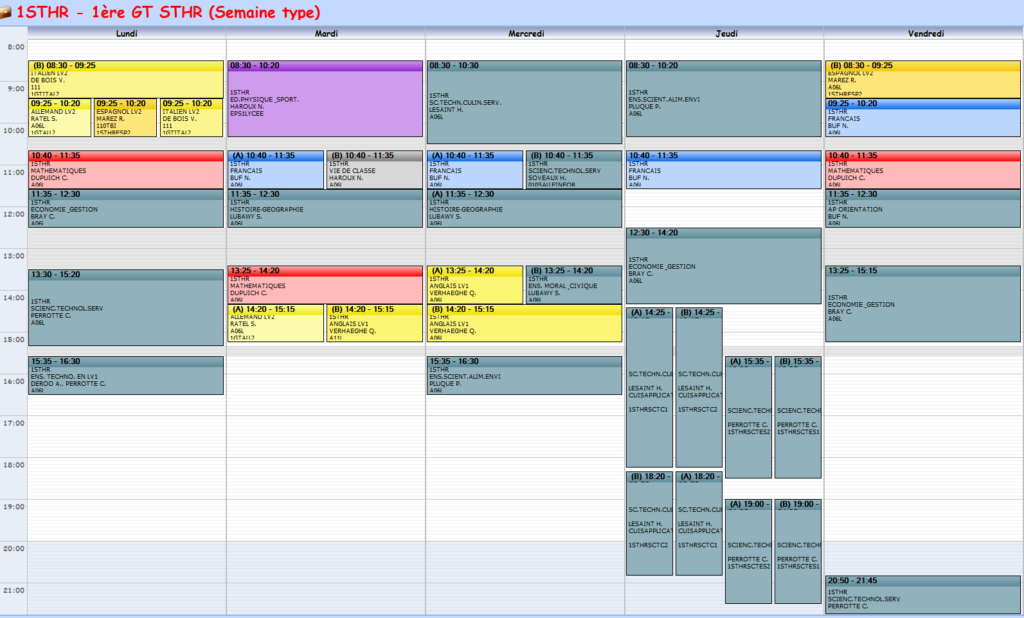 STHR – Lycée général